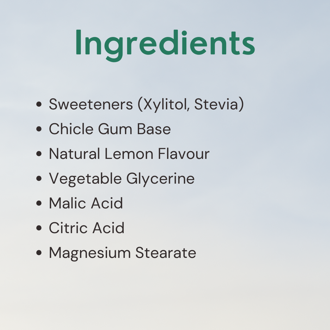 Plastic Free Chewing Gum- Lemon (15 pieces per pack)- 21g – Gud Gum ...