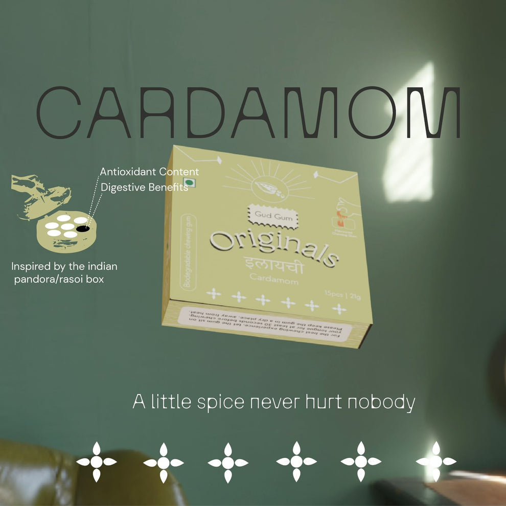 Cardamom Chewing Gum (Pack of 2) – Gud Gum | Planet-Friendly Chewing Gum