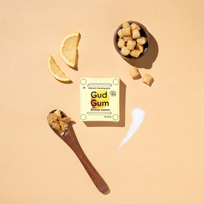 Plastic Free Chewing Gum- Lemon (15 pieces per pack)- 21g – Gud Gum ...
